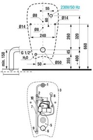 JIKA H8430700004901 - Pisoár se senzorem GOLEM 230V vnitřní přívod, zadní odpad