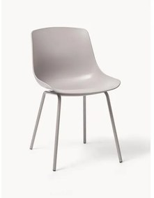 Židle z umělé hmoty's kovovými nohami Dave, 2 ks