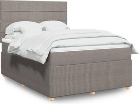Box spring postel s matrací taupe 140x200 cm textil 3292083
