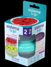 SISTEMA Mini 2 krabičky na svačinu, 2 x 210ml SISTEMA, mix barev