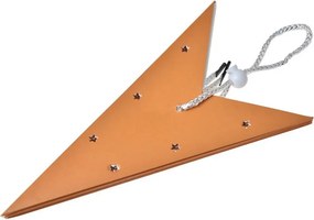 Bronzová závěsná vánoční papírová hvězda M - 45*15*45 cm