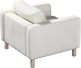 Potah na křeslo IKEA Karlstad, krátký barva šedá látka pletený vzor