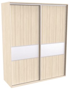Šatní skříň FLEXI 2 s dělenými dveřmi Lacobel (na výběr více variant)