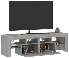 TV skříňka s LED osvětlením šedá sonoma 140 x 36,5 x 40 cm - Default Title