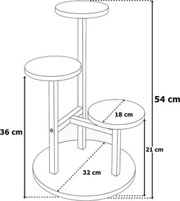 Stojan na květiny MIGUEL RUSTIC dub