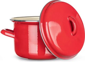 Smaltovaný hrnec s poklicí Red MILTON 2 l