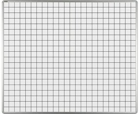 Magnetická tabule s odkládací poličkou MANAŽER L 120 x 100 cm (potisk) - čtverce 50 mm (101201001104)