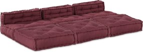 Modulová pohovka Textil Bordó 210 x 140 x 56 cm 3315073