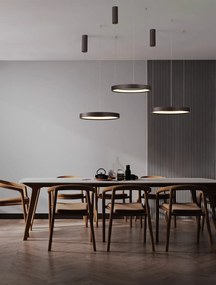 Moderní lustr Perrine 40 hnědá
