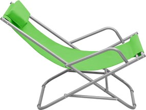 Houpací křesla 2 ks ocel zelená 310339