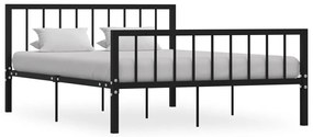 Rám postele černý kov 140 x 200 cm,  284571 HangarStore.cz