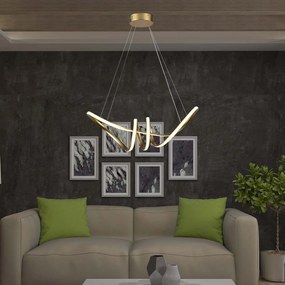 LED Solution Zlaté závěsné LED svítidlo designové 72cm 24W 8011