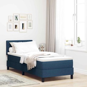 Postel s boxspringem s čelo Modrá 80 x 200 cm textil 3338726