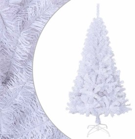 Umělý vánoční stromek s hustými větvemi bílý 150 cm PVC 321038
