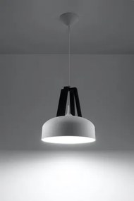 Závěsné svítidlo Sollux SL.0387 E27 60W bílá/černá
