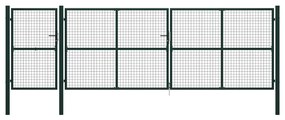 vidaXL Marketos Zahradní brána ocelová 500 x 150 cm zelená