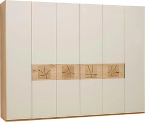 XXXLutz ŠATNÍ SKŘÍŇ S OTOČNÝMI DVEŘMI, trámový dub, barvy dubu, pískové barvy, 299,2/229,4/59,5 cm Dieter Knoll - Šatní skříně - 001203006907