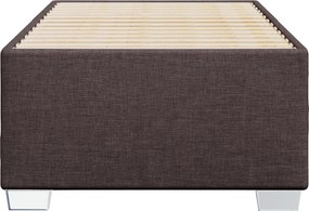 Rám postele bez matrace tmavě hnědá 100 x 200 cm textil 3284453