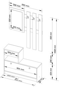 Předsíňová stěna Bole venge