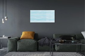 Obraz na skle modré pruhy 140x70 cm