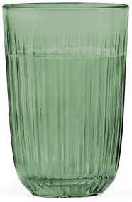 KÄHLER Sklenice na vodu Hammershøi Green 370 ml - set 4 ks, zelená barva, sklo