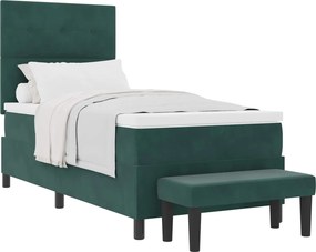 Postel s boxspringem s polštářem Tmavě zelená 200 x 80 cm samet 3344477
