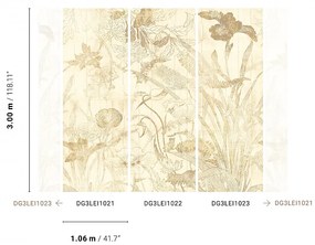Vliesová fototapeta na zeď, Květiny, listy, DG3LEI1023, Wall Designs III, Khroma by Masureel