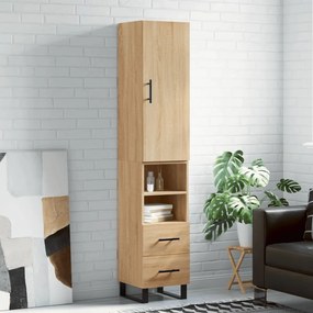 vidaXL Skříň highboard 34,5 x 34 x 180 cm kompozitní dřevo [3198939] Barva: Bílá