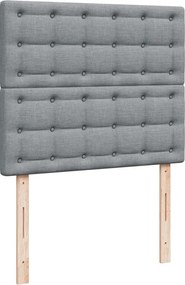 Box spring postel s matrací světle šedá 120x190 cm textil 3291621