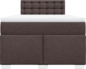 Box spring postel s matrací tmavě hnědá 120x190 cm textil 3285844