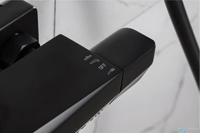 Nástěnný termostatický sprchový panel EYN TB1751 s několika druhy vodního proudu ve více barevných provedeních — Černá