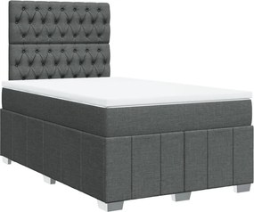Box spring postel s matrací tmavě šedá 120x190 cm textil 3291615