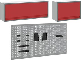Sada pracovních skříní 5 ks Červená Práškově lakovaná ocel 3321413