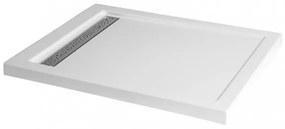 Polimat Obdélníková akrylátová sprchová vanička West 100x80 (120x80, 120x90, 140x80) Barva: Bílá, Rozměry (cm): 120x90