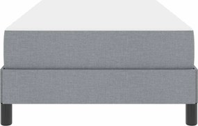 Postel s boxspringem Světle šedá 90 x 190 cm textil 3398451
