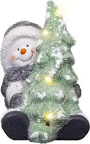 RETLUX RXL 473 Sněhulák se stromem 14cm 6LED 3000K - teplá bílá