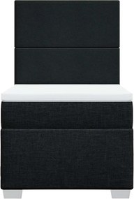 Box spring postel s matrací černá 80 x 200 cm textil 3292610