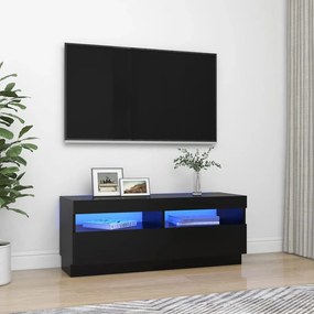 TV skříňka s LED osvětlením černá 100 x 35 x 40 cm
