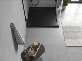 Mexen Flow sprchová vanička čtvercová slim 85 x 85 cm, černý mat - 46S708585
