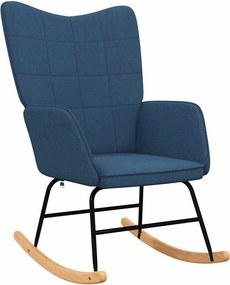 Houpací křeslo modré textil 328011