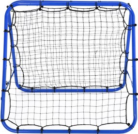 HOMCOM Fotbalový Rebounder, Nastavitelná Rebound Zeď s 5 Úhly a Rebound Mřížkou, 100 x 95cm Fotbalová Brána pro Dospívající, Rebound Zeď pro Trénink V