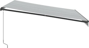 Ručně zatahovací markýza s LED antracitová a bílá 400 x 350 cm 3215809