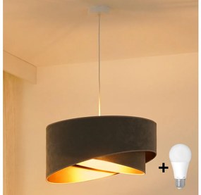 Brilagi - LED Lustr na lanku LYRA 1xE27/15W/230V šedá/zlatá