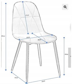 2 x jídelní židle – černé – sametový kov – sada 2 kusů