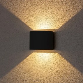 Brilagi - LED Venkovní nástěnné svítidlo RONDO LED/6W/230V černá IP54