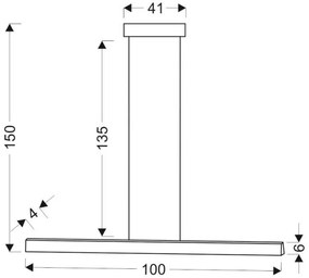 LED Lustr na lanku COCONUT LED/28W/230V