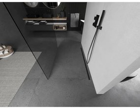 Mexen Kioto, sprchová zástěna Walk-In 120 x 200 cm, 8mm čiré sklo, grafitový profil, 800-120-002-65-00