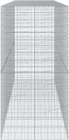 Gabionový koš s víkem 400 x 100 x 200 cm pozinkované železo 3295231