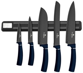 BERLINGERHAUS Sada nožů s magnetickým držákem 6 ks Aquamarine Metallic Line BH-2537