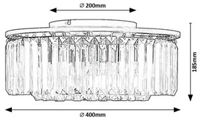 Rabalux 71093 - Stropní svítidlo ELOISA 3xE27/25W/230V